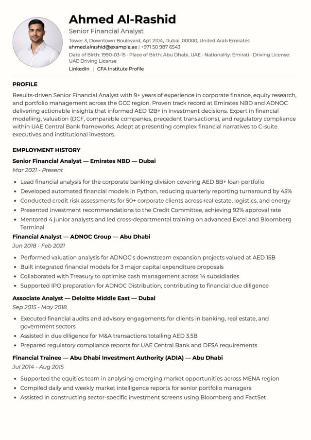 Norway CV Templates | Norwegian job application CV format | CV Pro Maker
